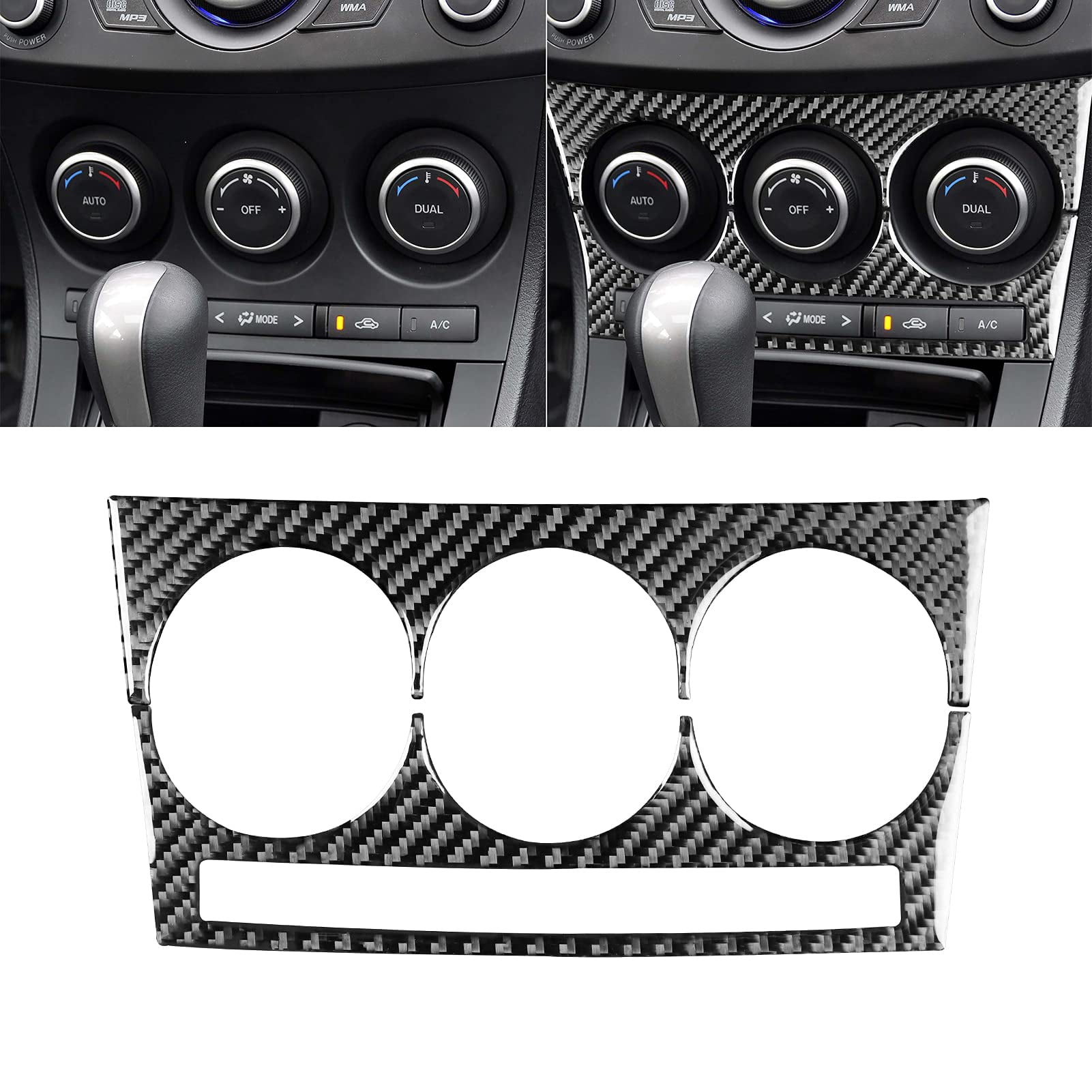 UOADA Carbon Fiber Car Accessories Interior Sticker Compatible with ...