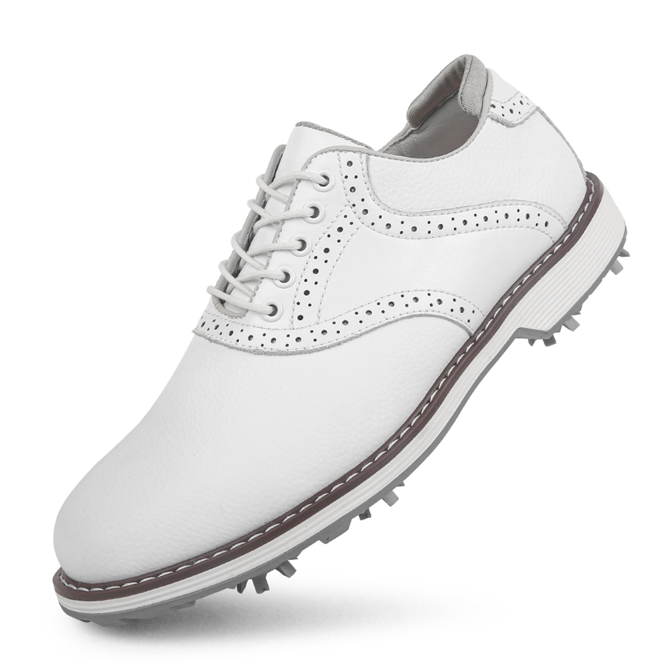 UOFEIY Men's Golf Shoes Professional Spikeless Male Business Brock ...