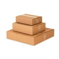 UOFFICE 25 Flat Corrugated Boxes 12" x 12" x 4" Shipping Box - Walmart.com
