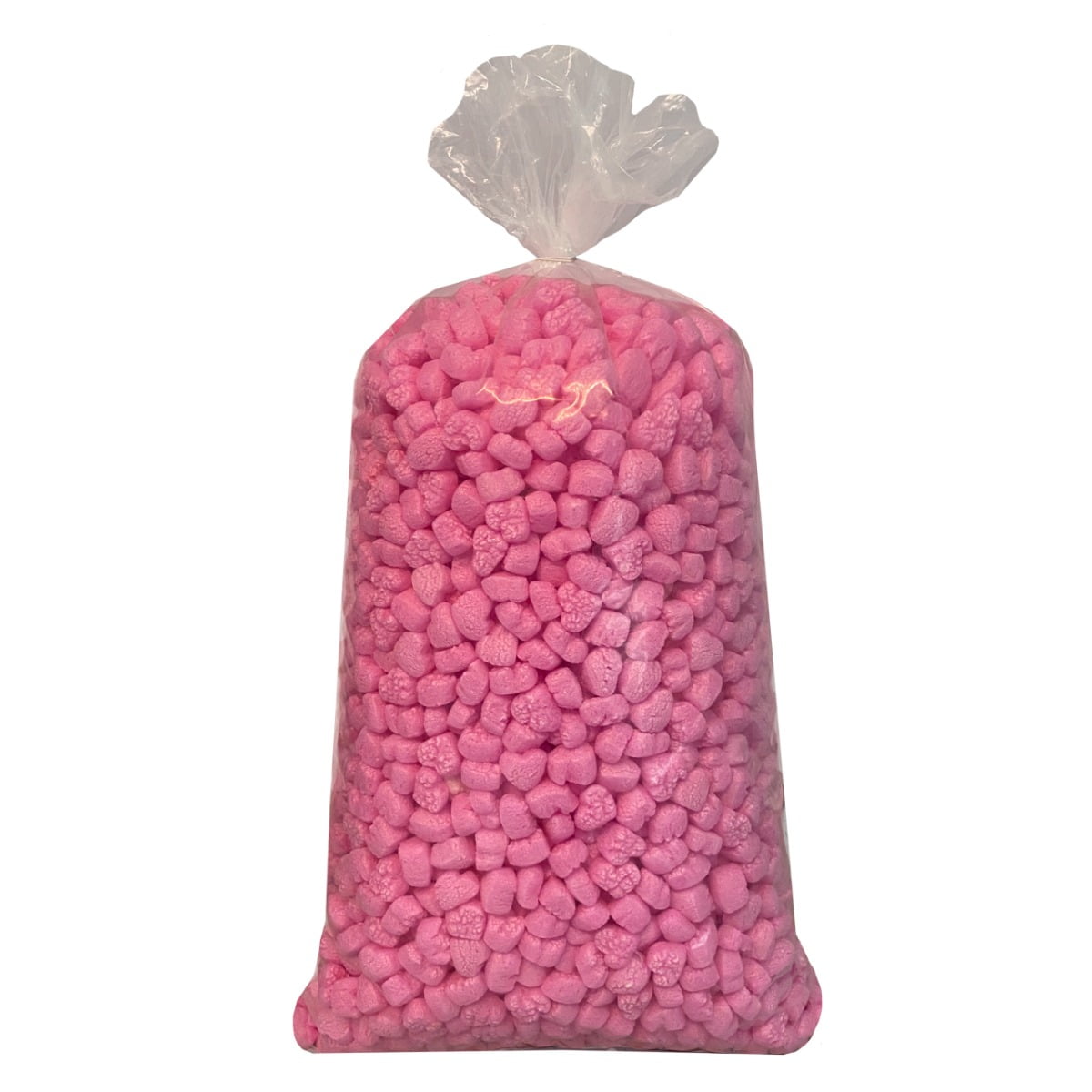 UOFFICE Bright Pink Heart Shaped Plant-Based Packing Peanuts 1-Pack 1.5 ...