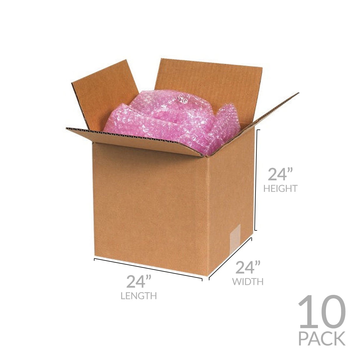 UOFFICE 24" x 24" x 24" Moving & Packing Corrugated Cube Boxes, Bundle ...