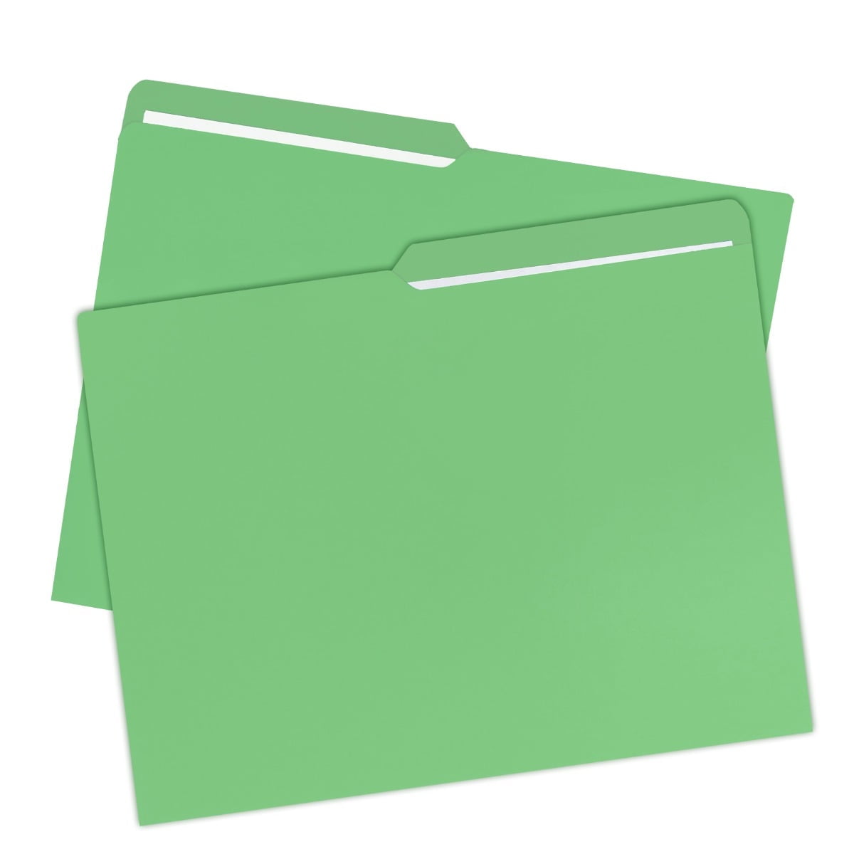 UOFFICE Green File Folder Letter Size 1/2 Cut Tab, 25 Count, 1 Pack ...
