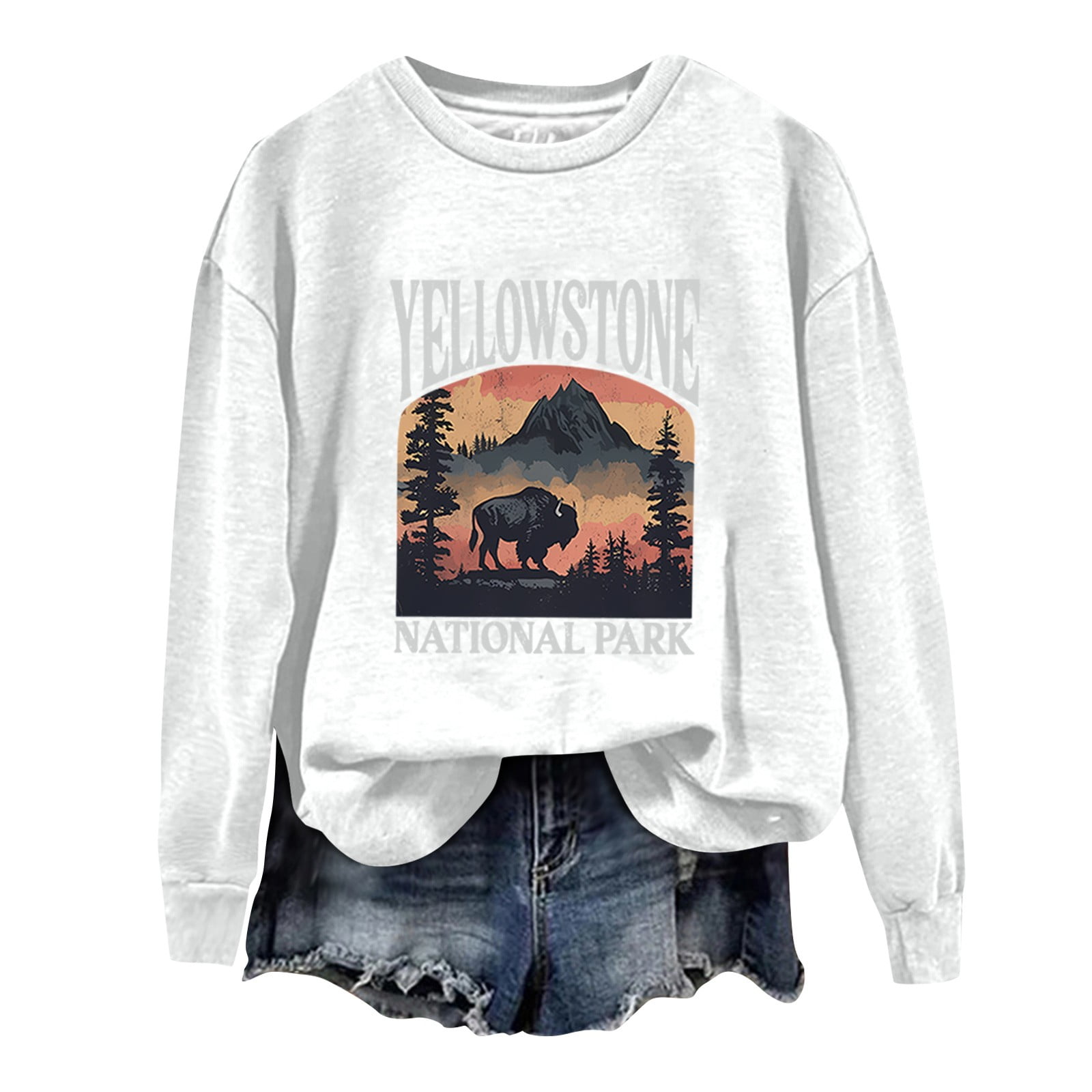 UOFOCO Yellowstone Tv Show Merchandise Long Sleeve Tops Tops for Women ...