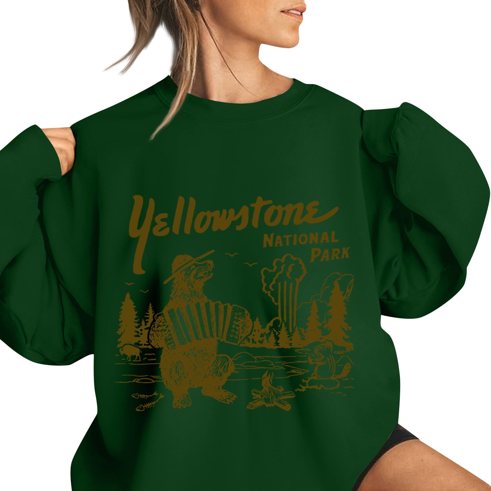 UOFOCO Yellowstone Tv Show Merchandise Womens Long Sleeve Tops Loose ...