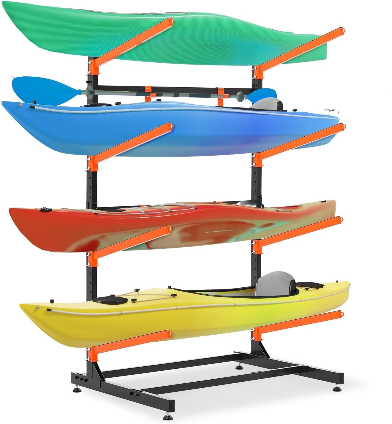 UOKRR Freestanding Heavy Duty Kayak Storage Rack for Outdoor, Canoe ...