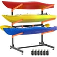 UOKRR Heavy-Duty Canoe & Kayak Storage Rack, Freestanding Outdoor ...