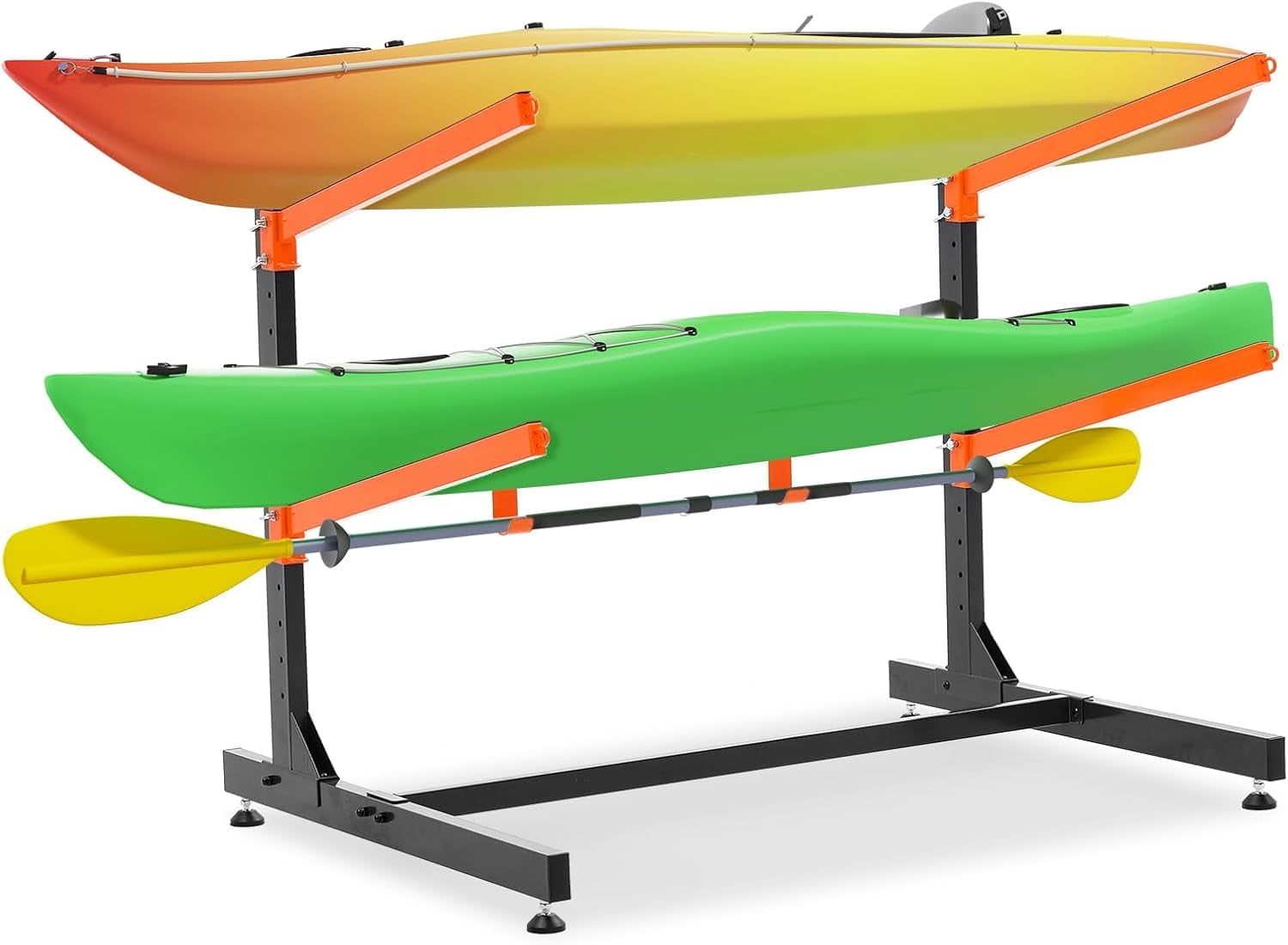 UOKRR Freestanding Kayak Rack, Heavy Duty Adjustable Storage for Canoes ...