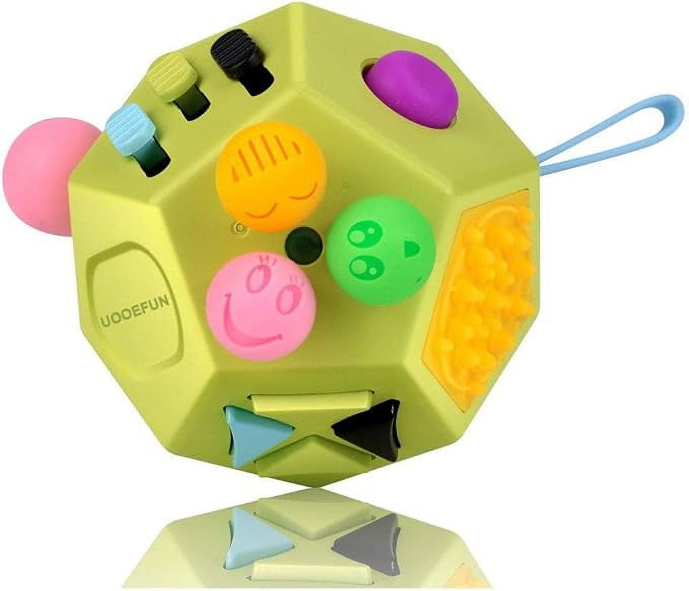 UOOEFUN Sensory Fidget Toy,Dodecagon 12 Sided Fidget Cube Dice Relief ...