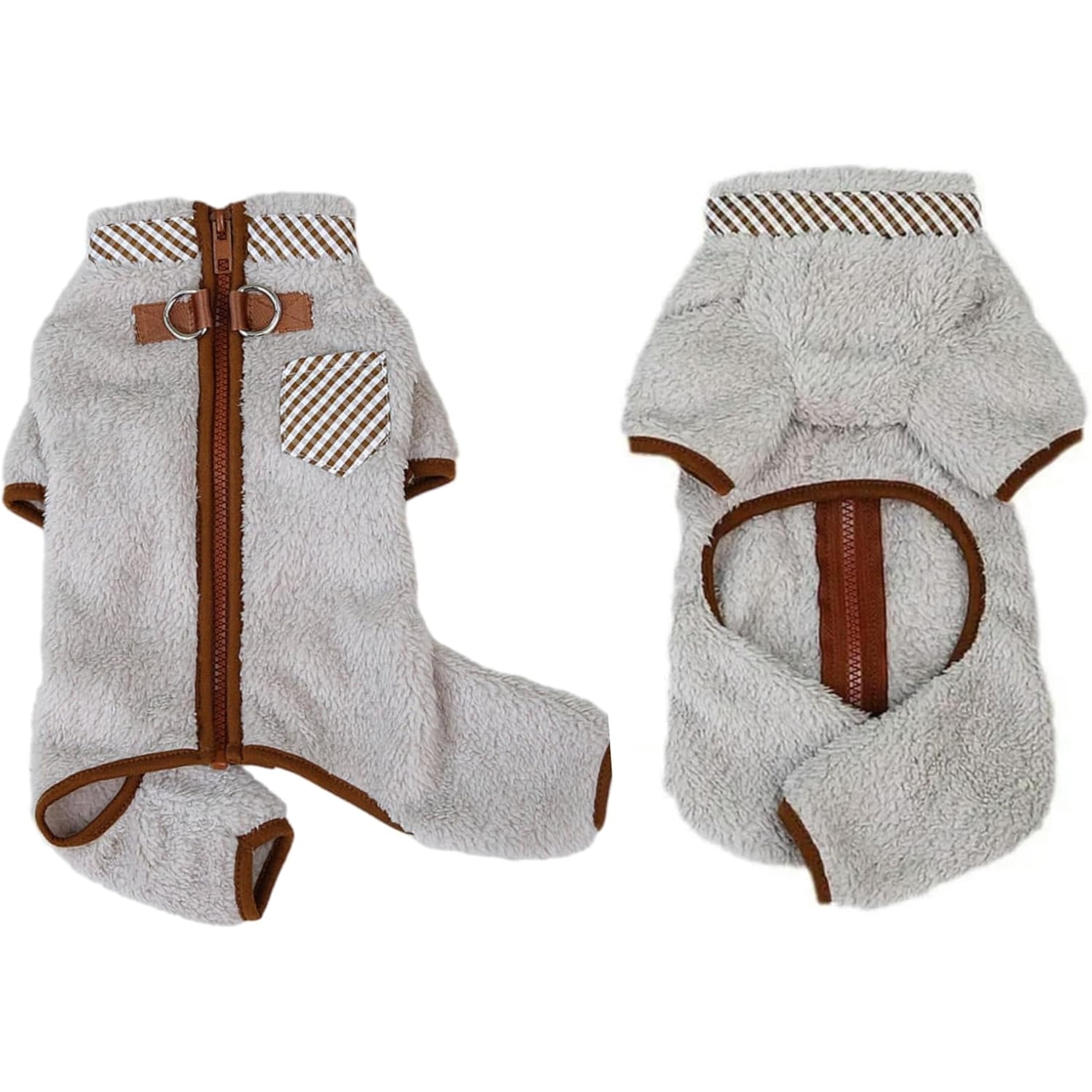 UOSIA Full Body Warm Winter Dog Snow Coat Pajamas Puppy Onesie Bodysuit ...