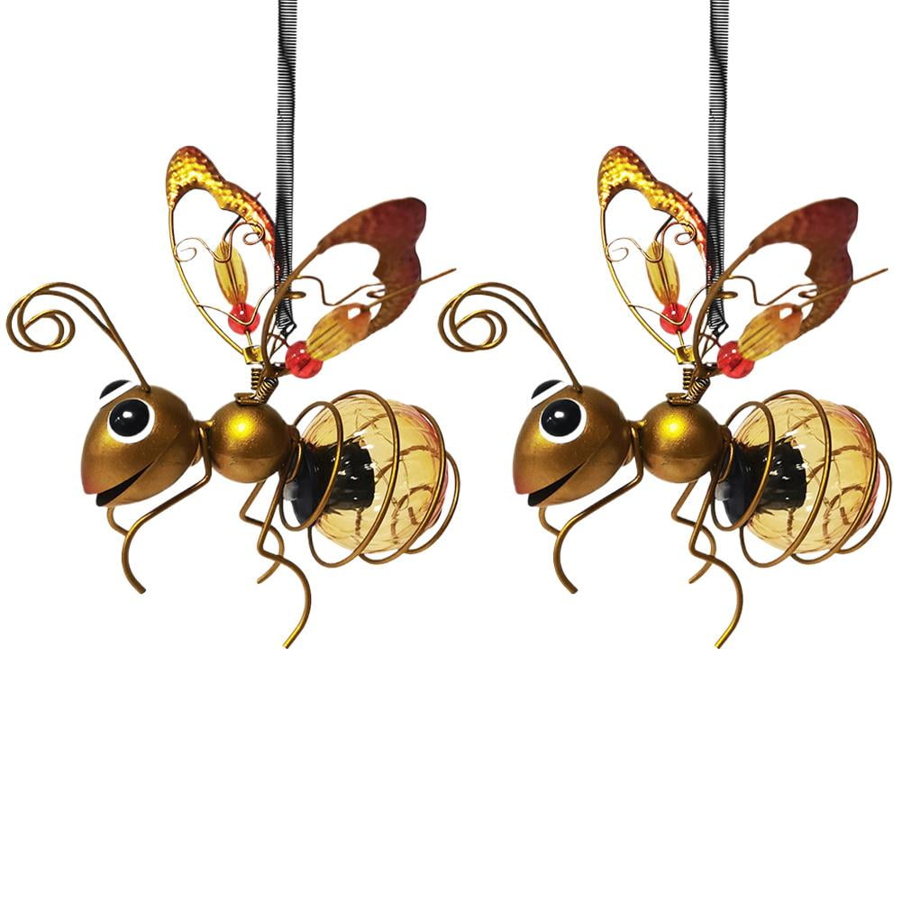 UOYOT 2 Pack Hanging Bee Solar Lights Outdoor, 2025 New Clip-on ...