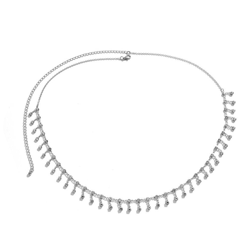 UOYOT Assel Rhinestone Waist Chain Niche Spicy Girl Slim Body Chain ...