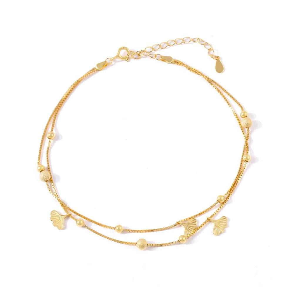 UOYOT Double-layer Ginkgo Anklet Bracelet Women New Tide Niche Design New T4 - Walmart.com