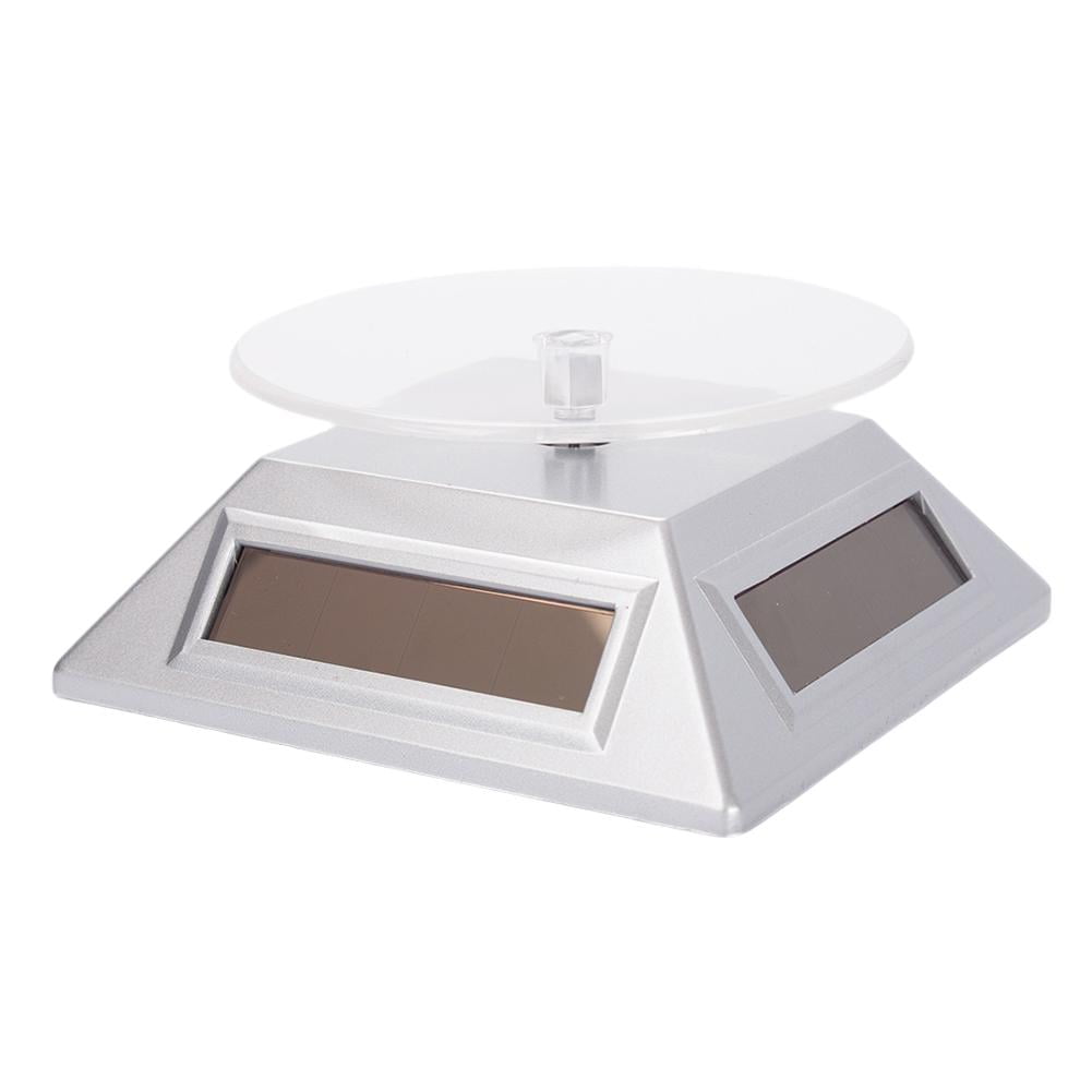 UOYOT Rotating Display Stand 3.5" Solar Powered Jewelry UV Curing Light Turntable - Walmart.com