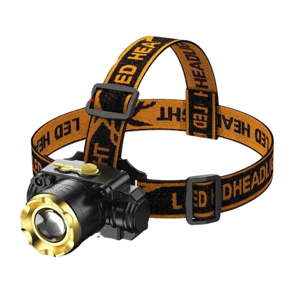 UOYOTT 1X Super Bright USB Rechargeable Headlamp LED Head Torches Band ...