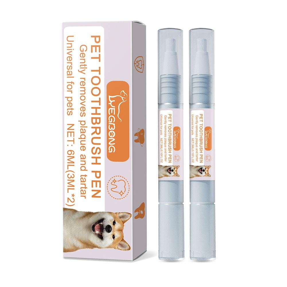 UOYOTT 2 Pack Pet Toothbrush Pen, Dog Teeth Cleaning Pen, Dog Tartar ...