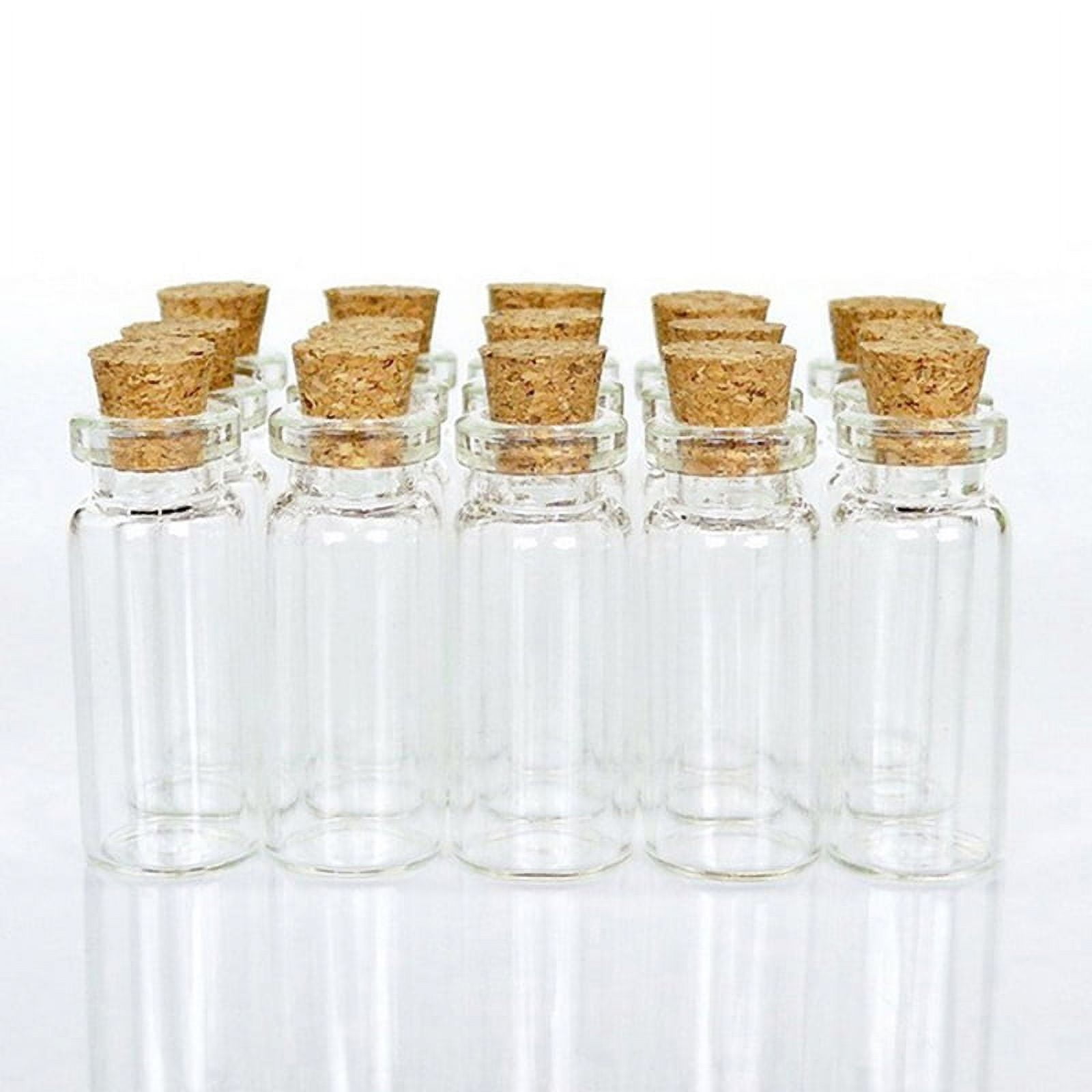 UOYOTT 4Pcs 10ML Clear Mini Small Cork Stopper Glass Vial Containers ...
