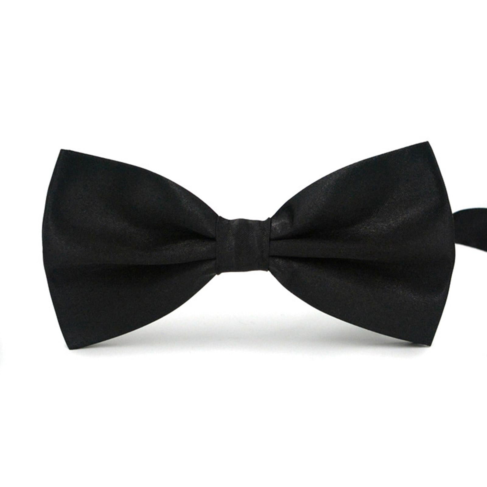UOYOTT Adjustable Bow Ties Men's Satin Pre Tied Wedding Party Dickie ...