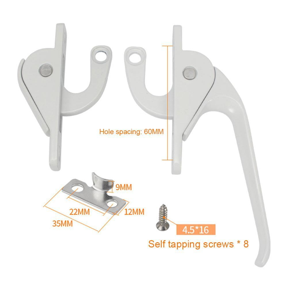 UOYOTT Aluminum Alloy Plastic 8 Push-pull Window Upper& Lower Handle ...