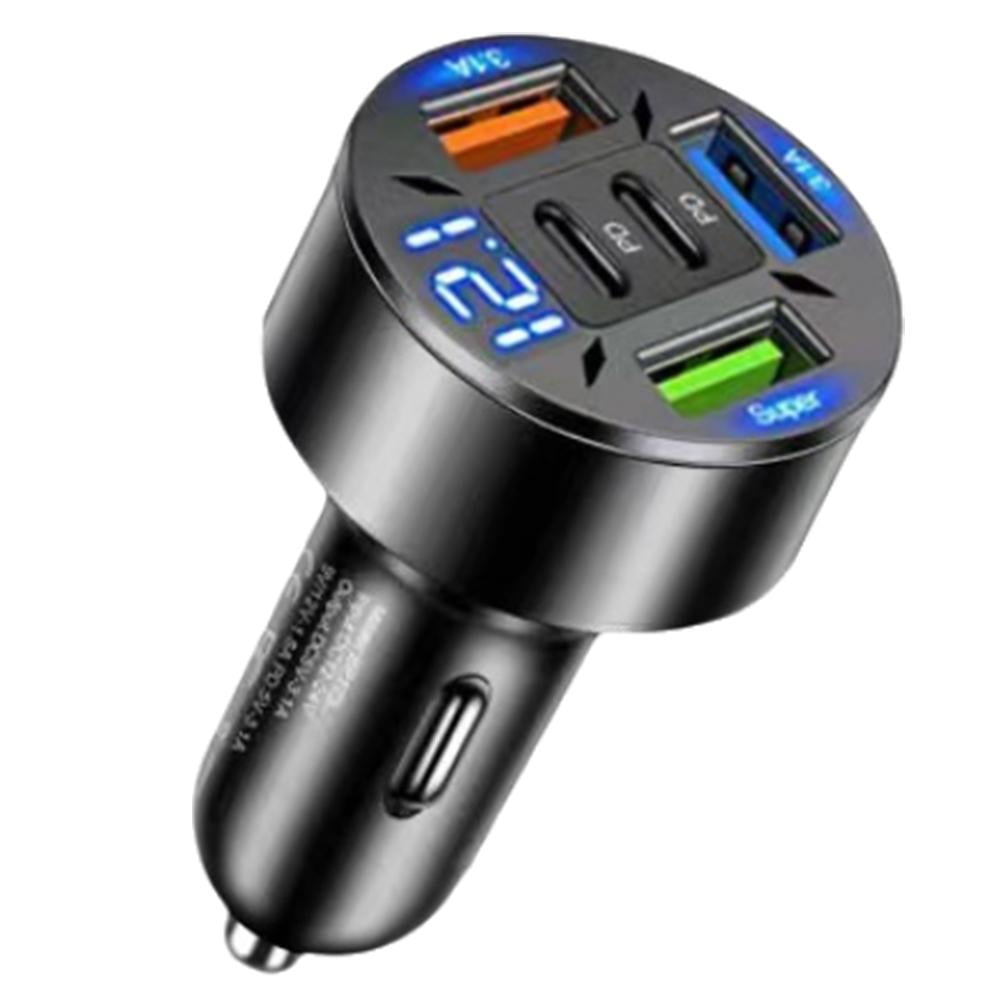UOYOTT Car Digital Display Charger 3usb Fast Charging PD Mobile Phone ...