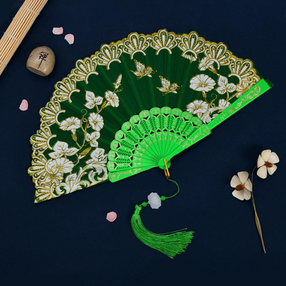 UOYOTT Chinese Luxury Gliding Folding Fan Wedding Bridal Fan Dance ...