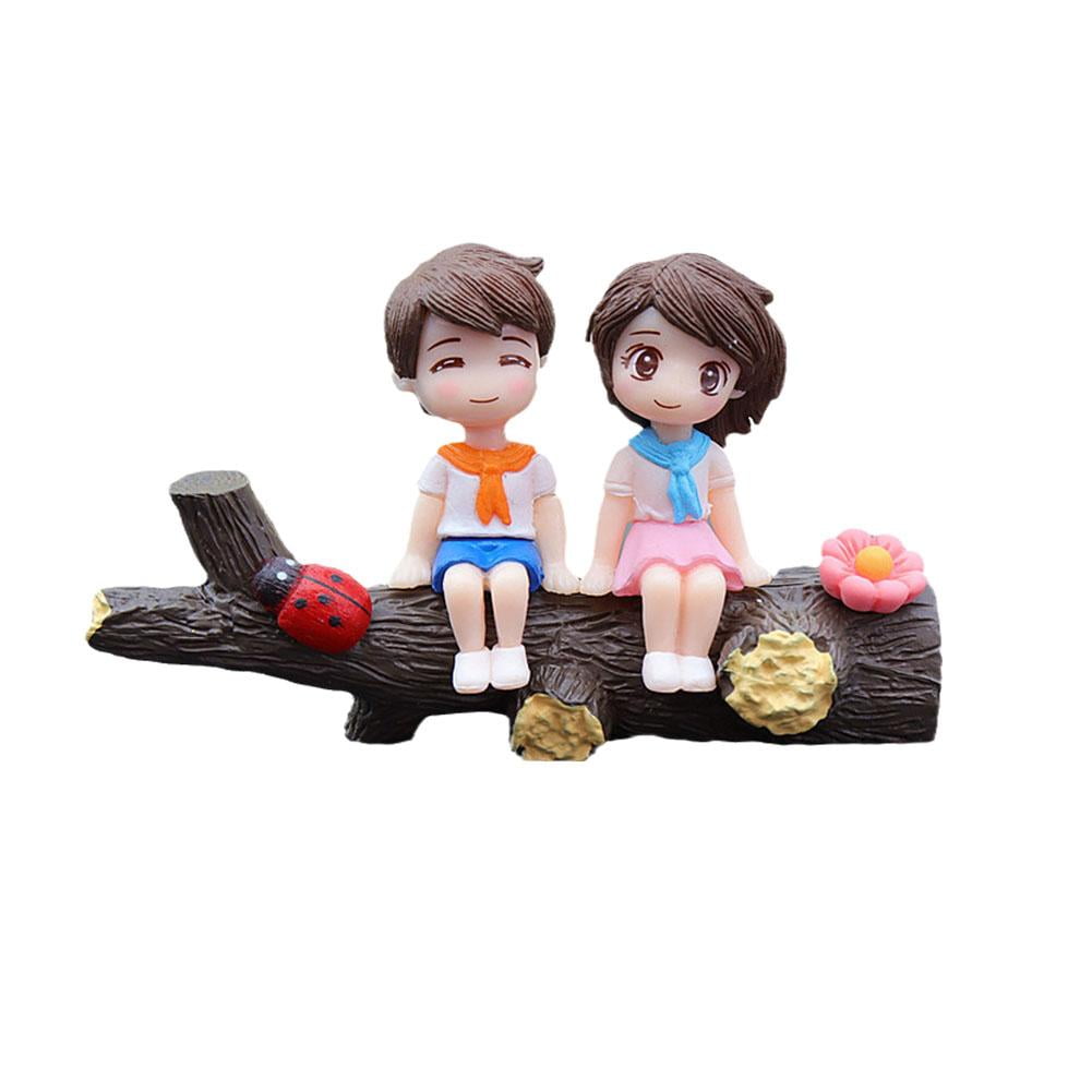 UOYOTT Cute Cartoon Couple Action Figures For Car Dashboard Ornament ...