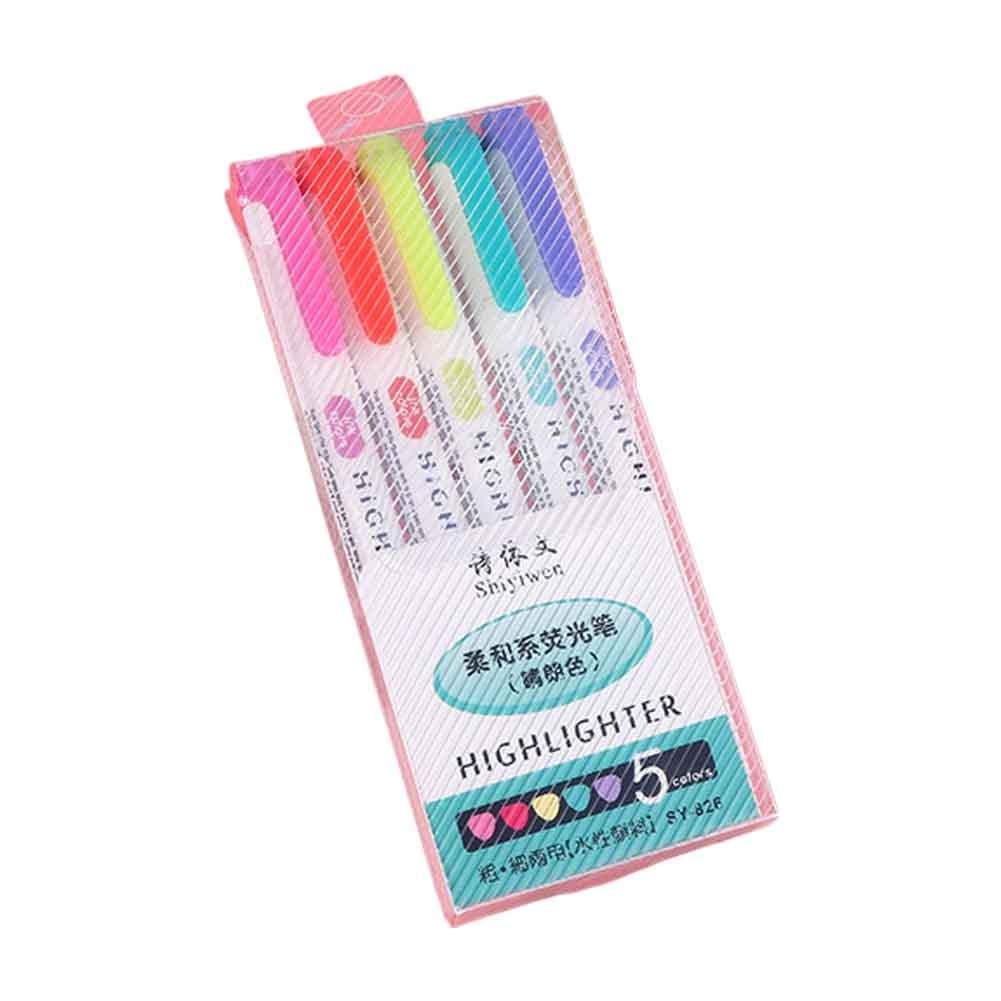 UOYOTT Fluorescent marker pen soft color student fluorescent pen ...