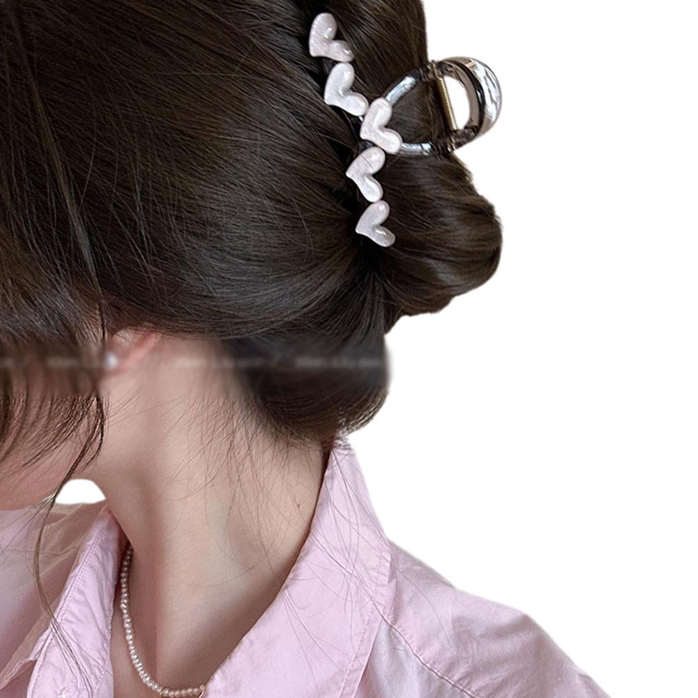 UOYOTT Heart Shape Hair Claw Clip,Acrylic Love Hair Claw Clips for ...