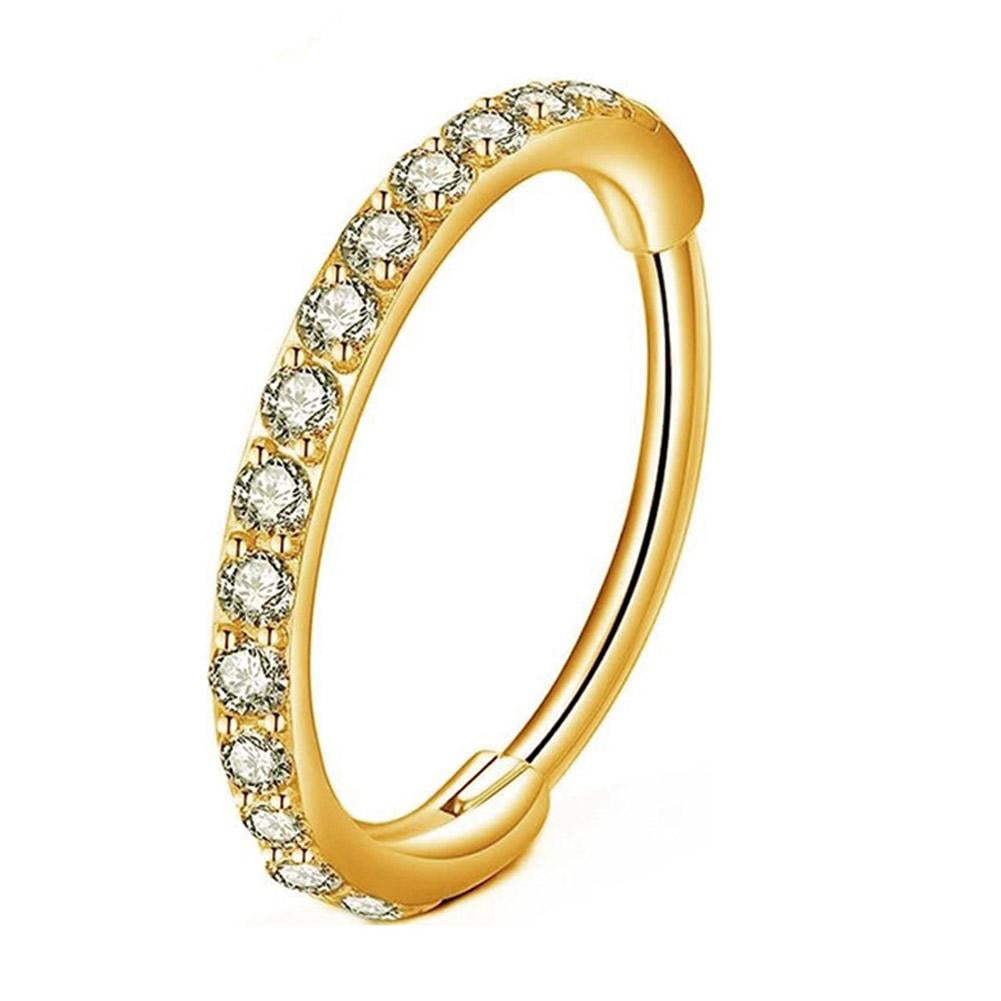 UOYOTT Hinged Rings Micro Zirconia Earring Cartilage Nose Septum j Hoop W4F1 йц сα - Walmart.com