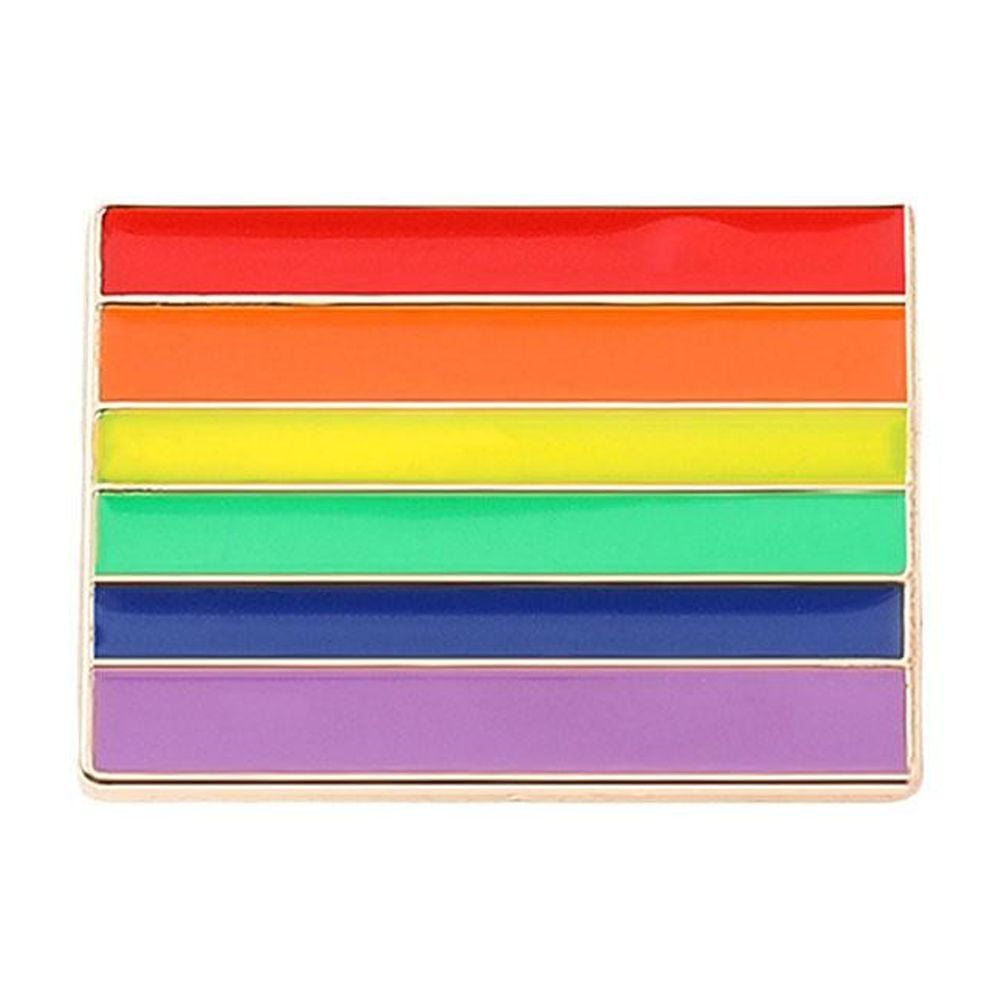 UOYOTT LGBTQ Custom Enamel Pins Pride Lesbian Gay Rainbow Flag Brooch ...