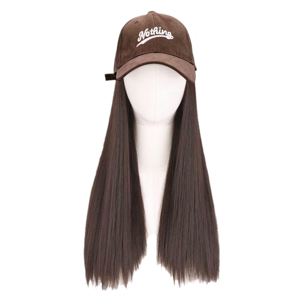 UOYOTT Long Straight Hair Hat Full Head Full Head Cover Style Straight ...