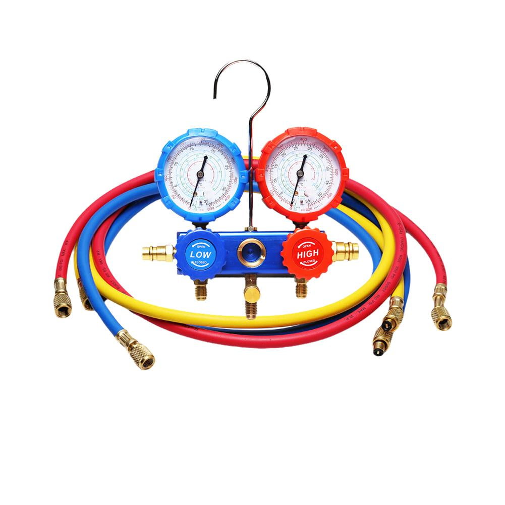 UOYOTT R12 R22 R134a R404a Manifold Gauge Set 3"Gauges HVAC Charging ...