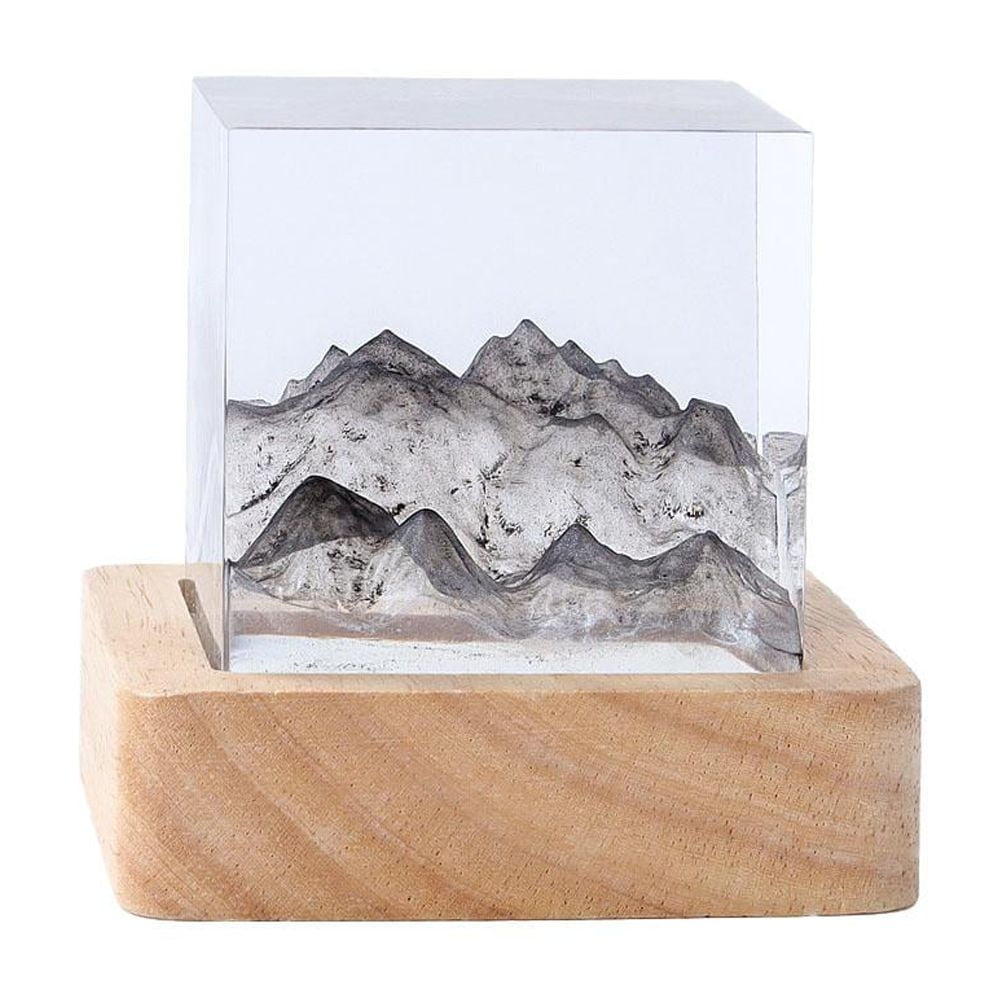 UOYOTT Sbyzm Micro Landscape Mountains Cube Ornament, LED Night Light ...