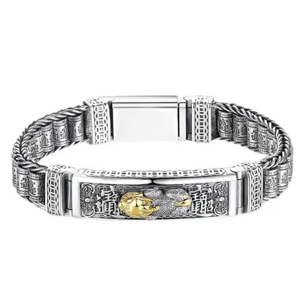 UOYOTT Silver Plated Lucky Feng Shui Open Bracelet Attract Wealth ...