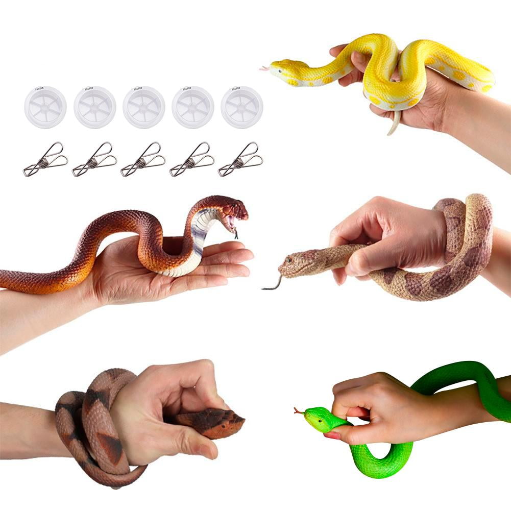 UOYOTT Simulation Soft Rubber Animal Snake Reptile Model Halloween ...