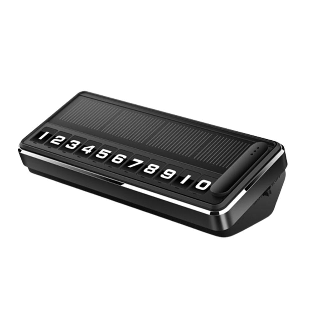 UOYOTT Solar Car Phone Number Plate Led Lighting Temporary Hidden ...