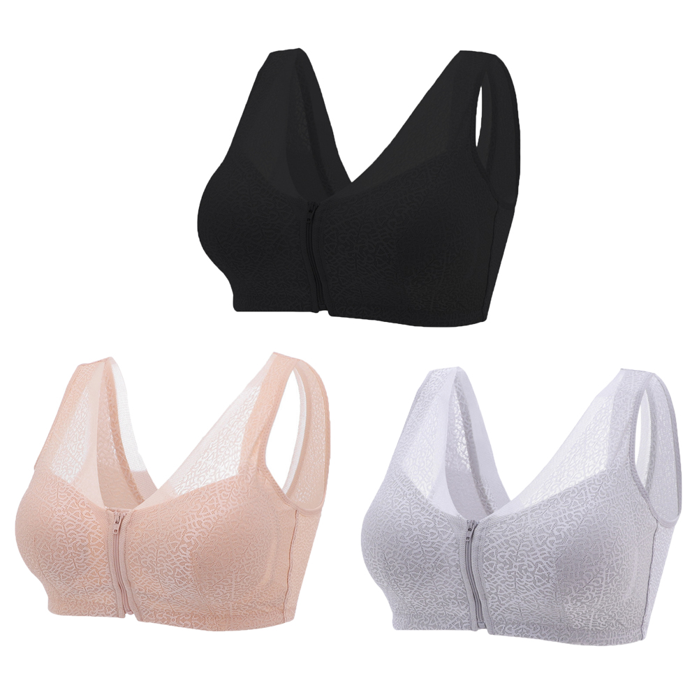 UP TO 15% OFF! Women's Zipper Front Closure Sports Bra Racerback Yoga ...