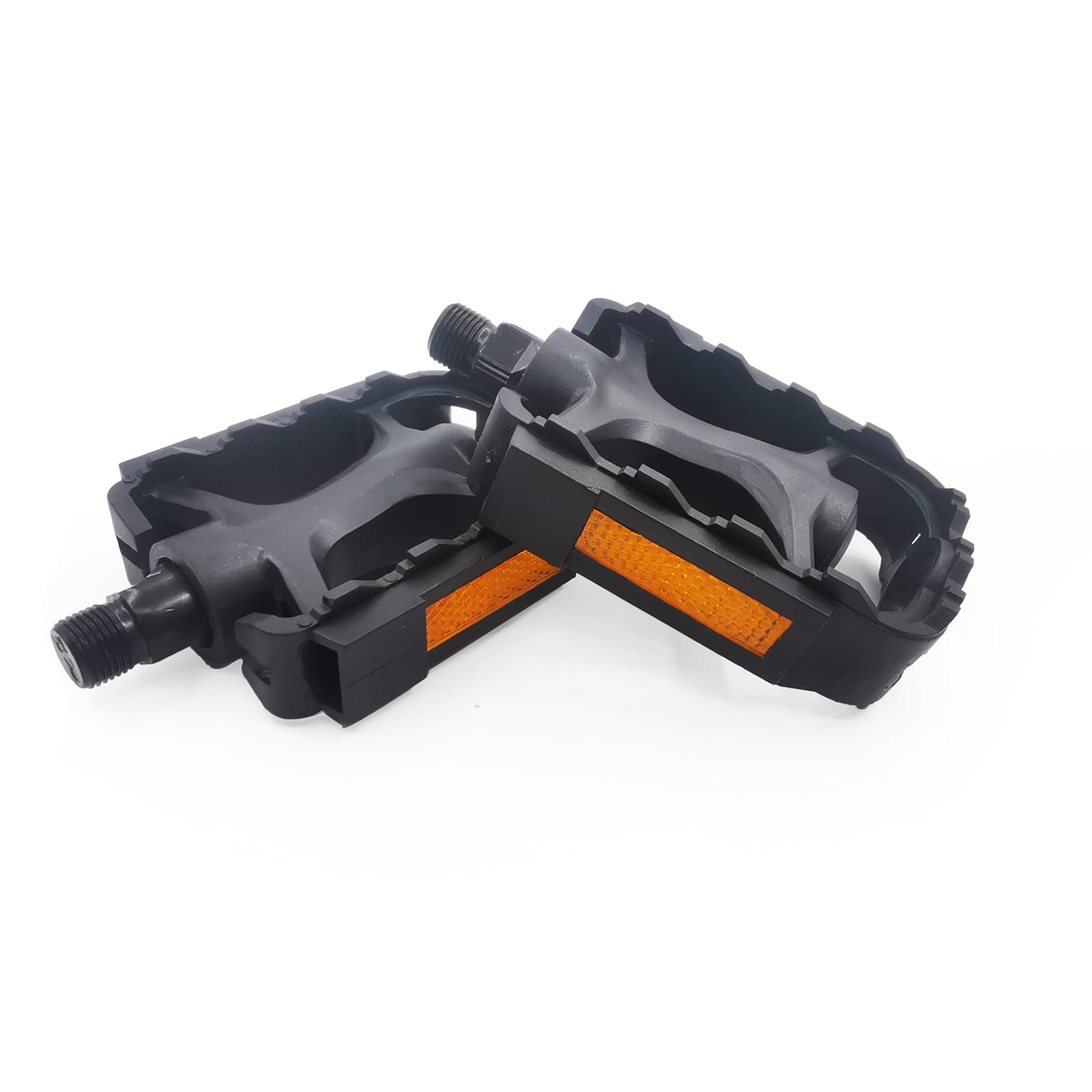 upanbike Bike Pedals Universal Plastic 9/16 Inch, Reflector ...