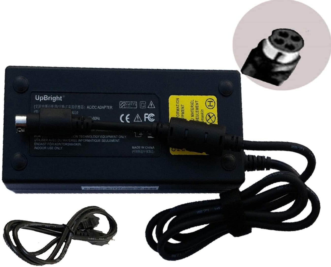 UPBRIGHT 4-Hole AC Adapter For Chicony A12-230P1A A12230P1A REV: X01 UP ...