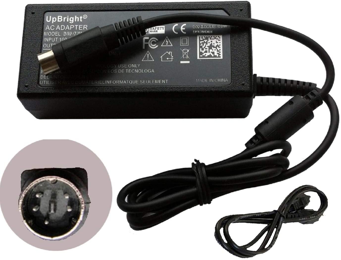 5-Pin DIN AC/DC Adapter for WD We-stern Dig-ital Elements MDL ...