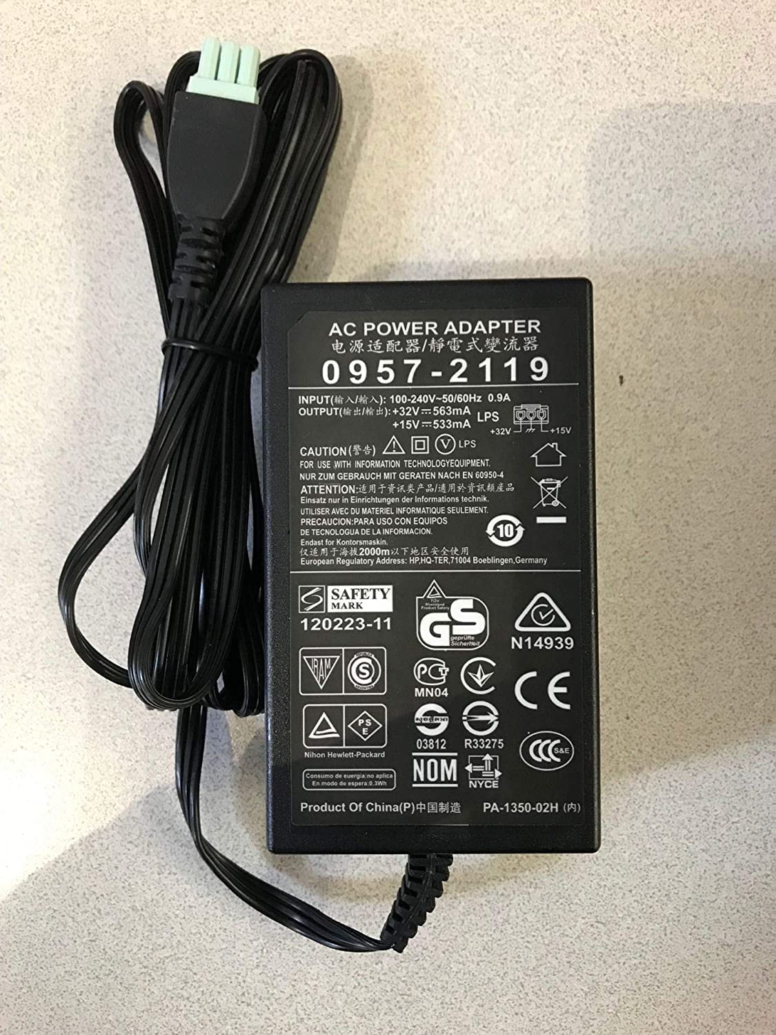 UPBRIGHT AC Adapter For HP DeskJet 3845 Inkjet Printer C9037AR C9037A# ...