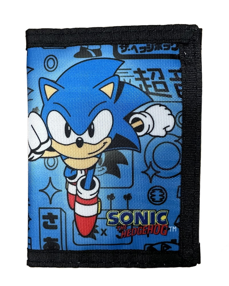 UPD Boys' Sonic the Hedgehog Trifold Wallet, Vibrant Blue, Durable ...