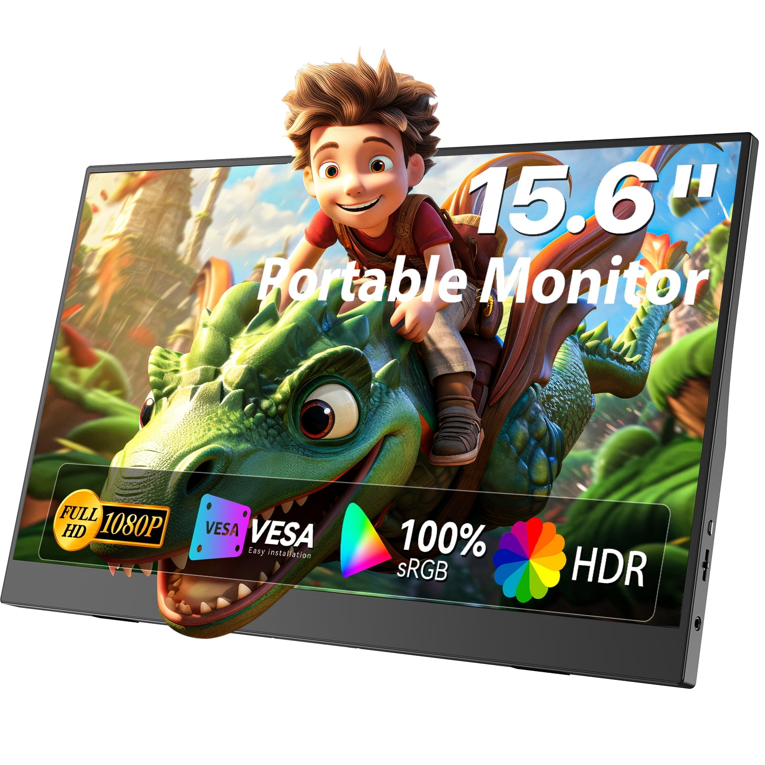 Portable Ultralight Monitor, 15.6-inch FHD, IPS, USB-HDMI Compatible ...