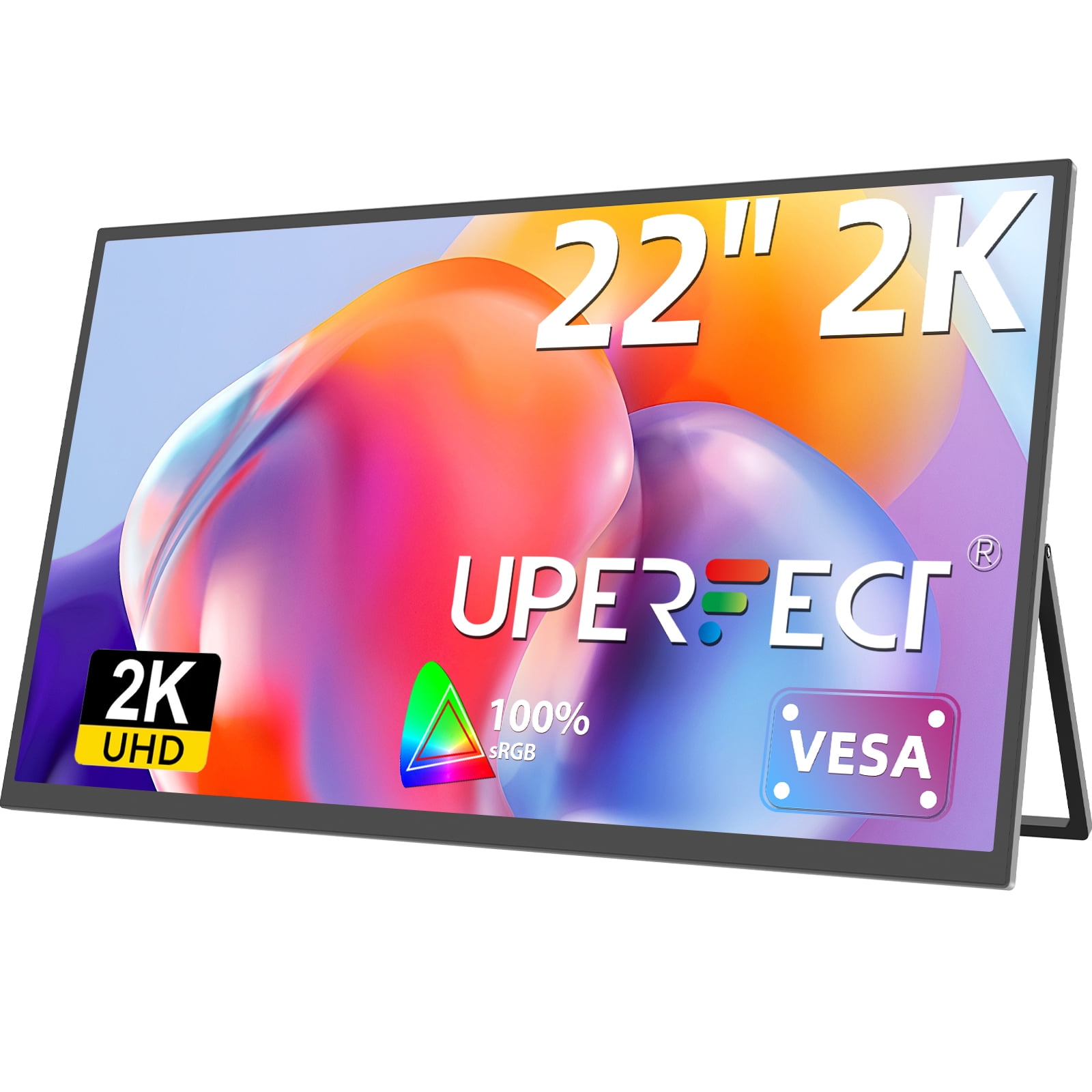 UPERFECT 22”2560*1440 Portable Gaming Monitor 16:9 Laptop Extend Travel ...
