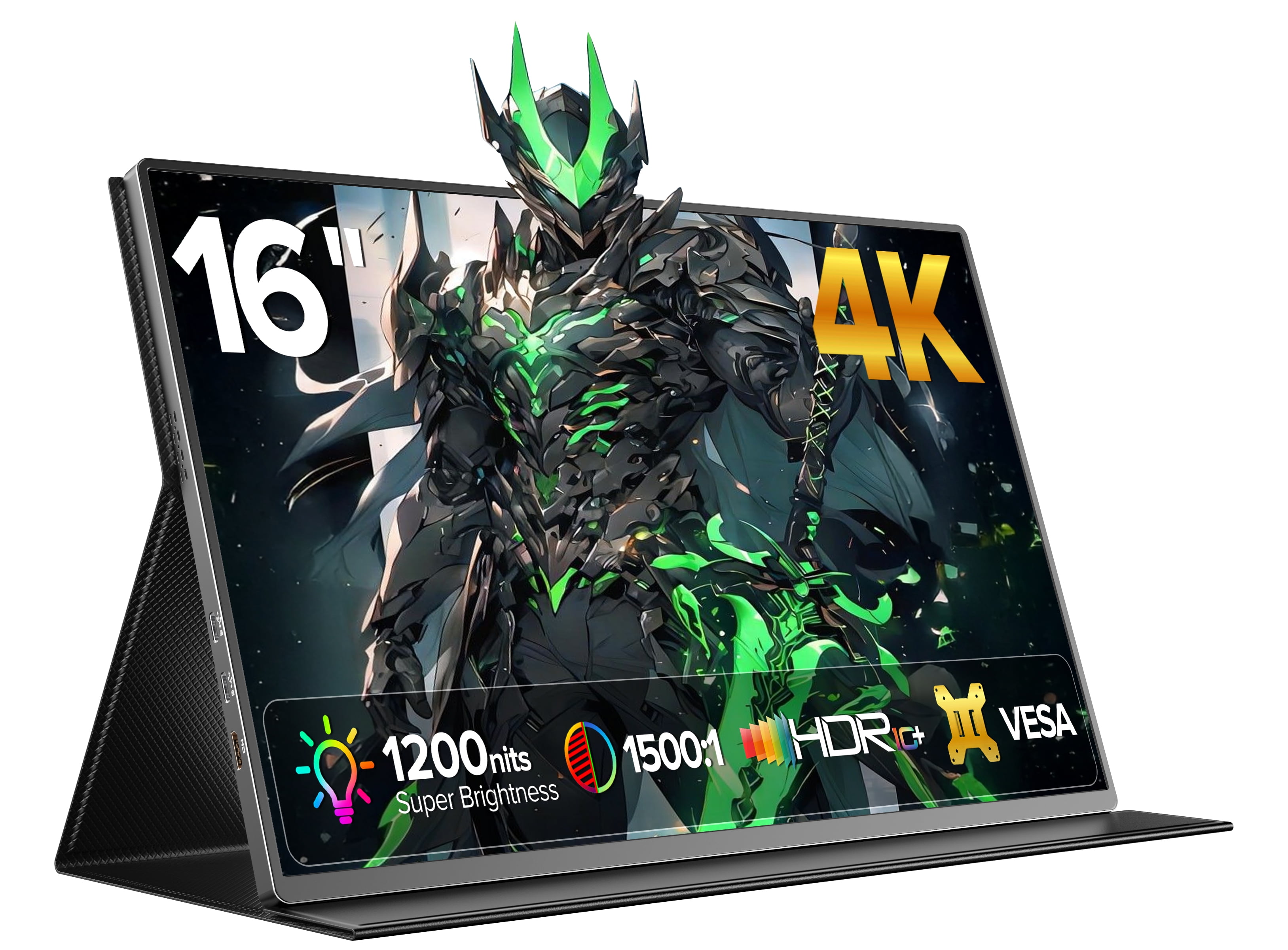 UPERFECT 4K Portable Monitor, 16" 3840x2400 IPS Laptop Monitor, 1200 ...