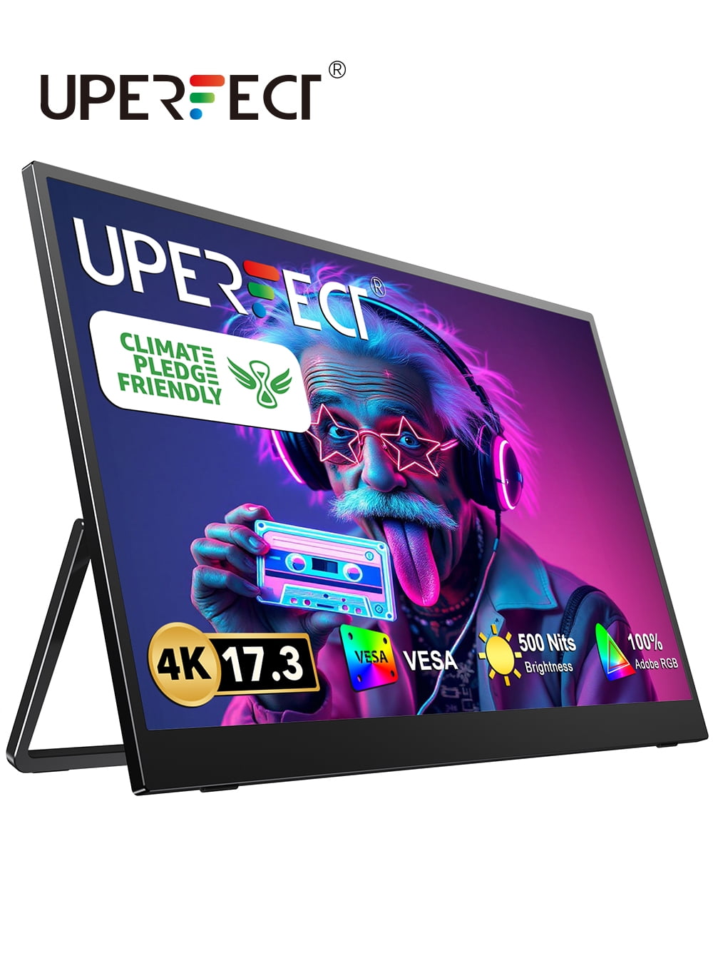UPERFECT 4K Portable Monitor 17.3 " 3840*2160 100% Adobe IPS External ...