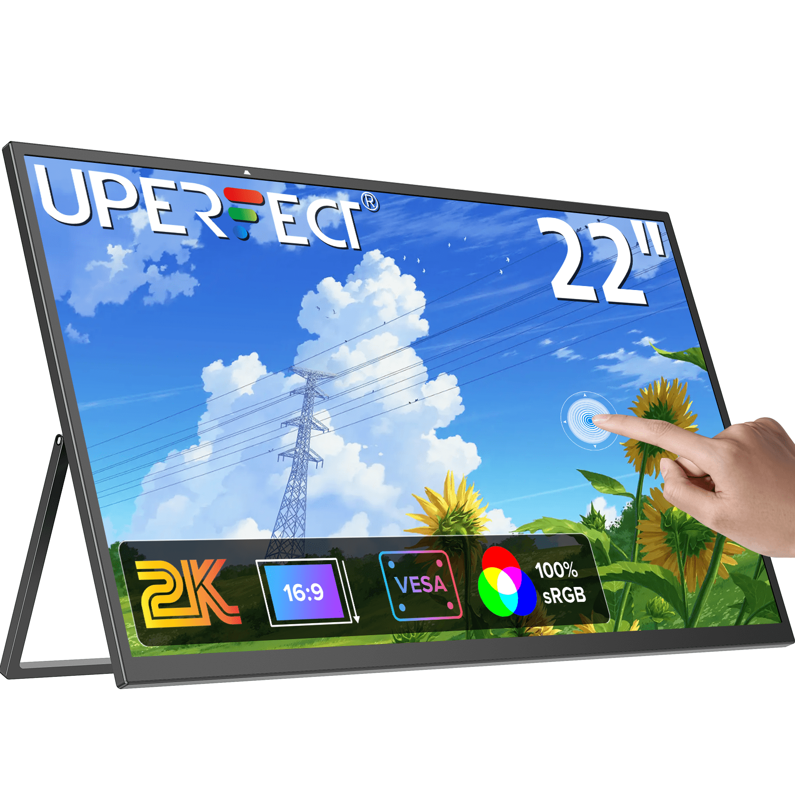 UPERFECT UMax 2S Touch - 22Inch Computer Monitor 60Hz Touchscreen 2560 ...