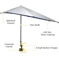 UPF 50+ Adjustable Beach Umbrella XL with Universal Clamp for Chair ...