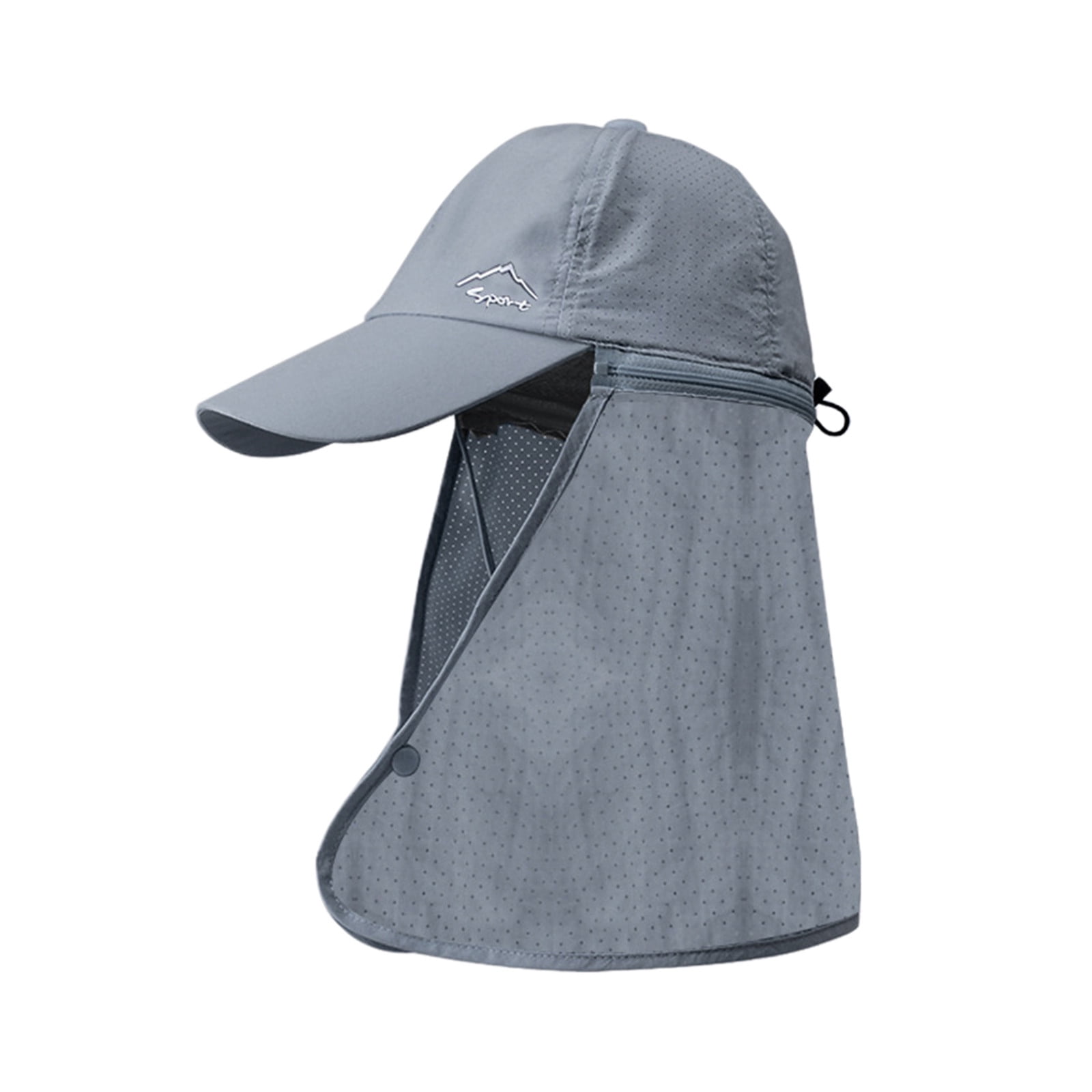 UPF 50+ Foldable Fishing Hat Baseball Cap with Removable Neck Flap ...