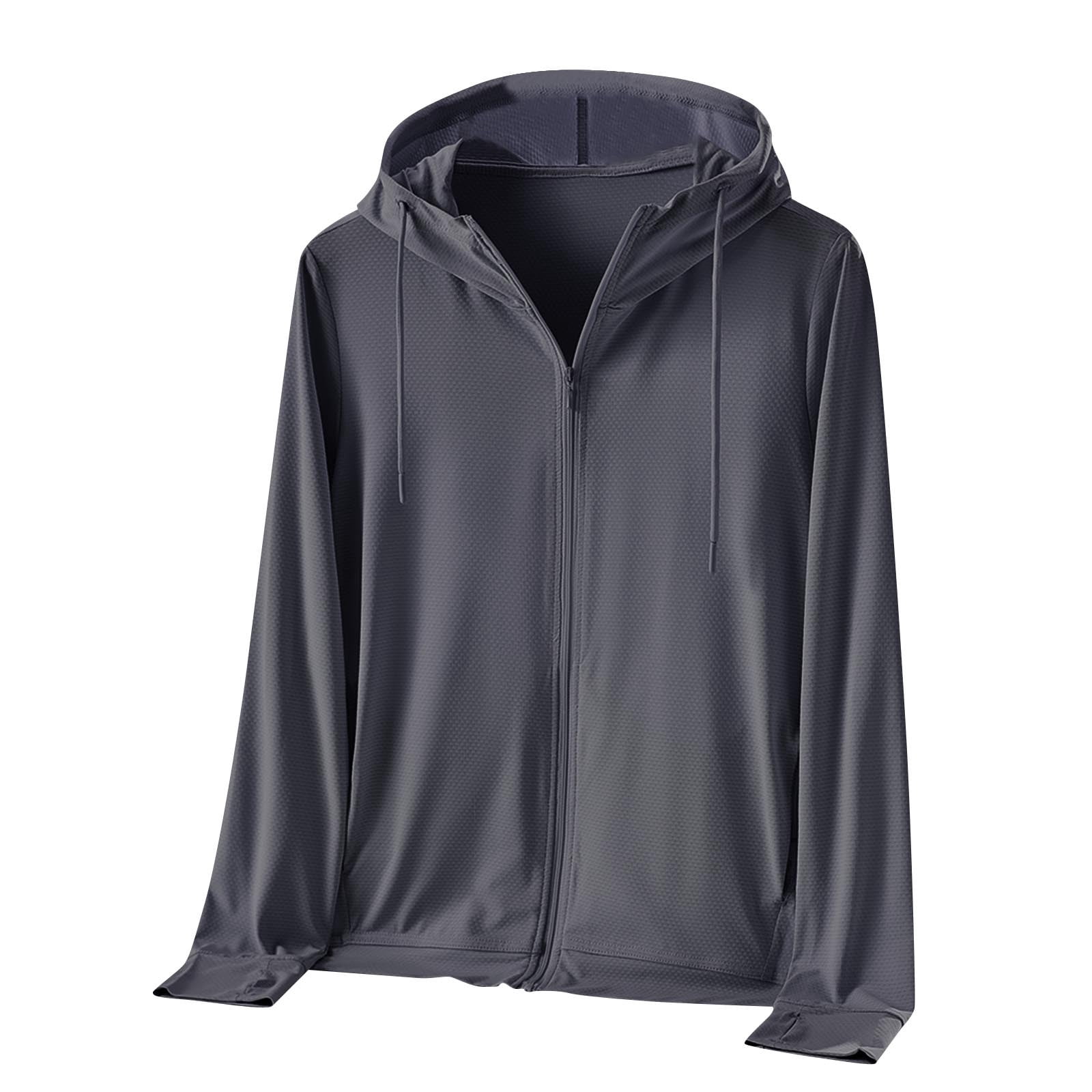 UPF 50+ Sun Protection Hoodie for Mens Summer UPF 50+ Long Sleeve ...