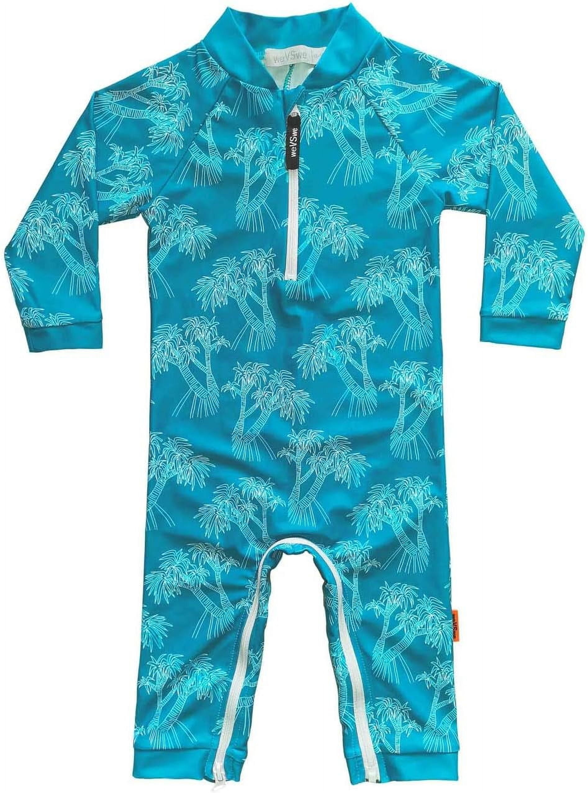 UPF 50+ Sun Protection Long Sleeve Rash Guard Swimsuit with Crotch ...